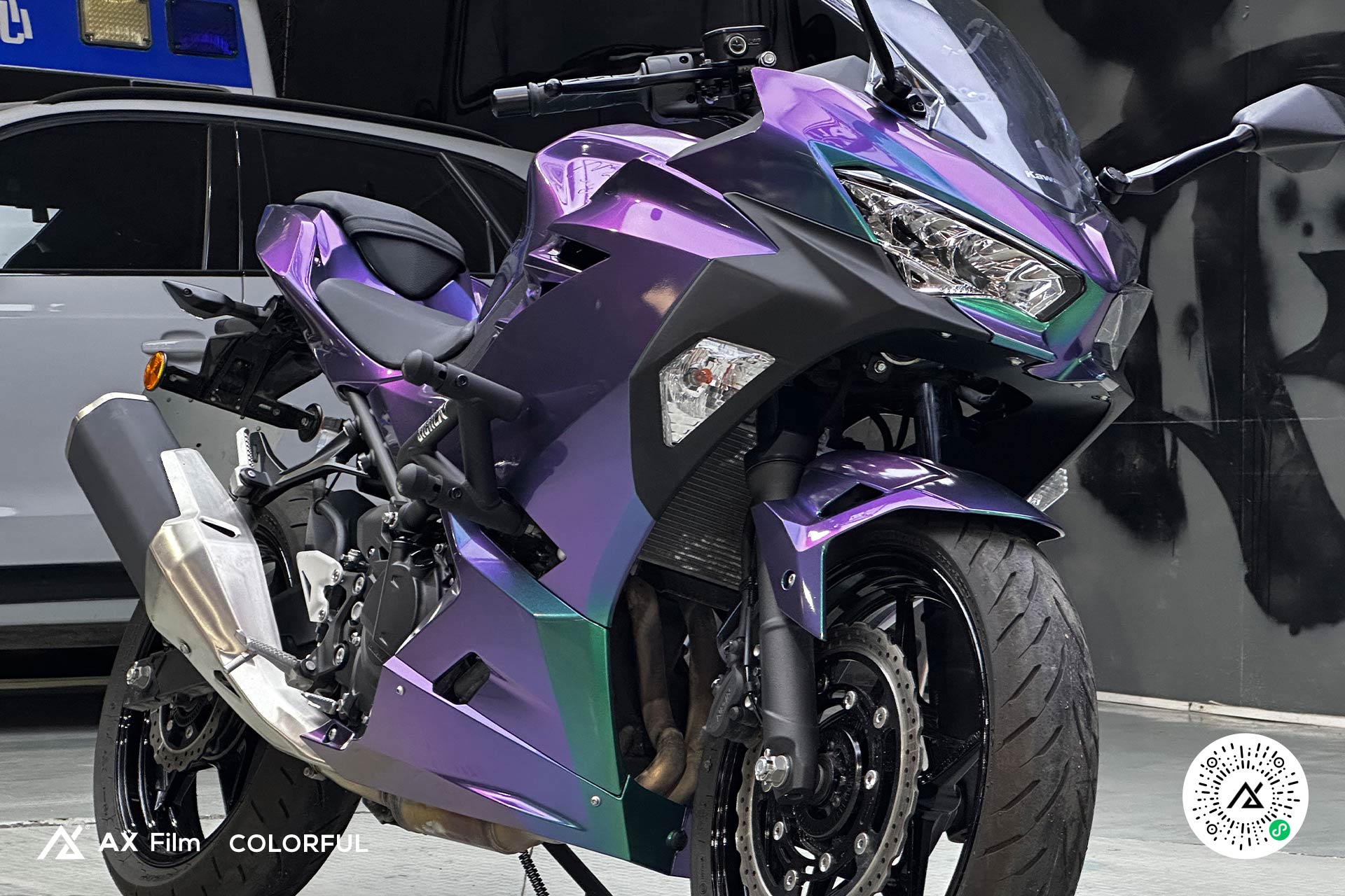 川崎忍者400 - 草绿妃红